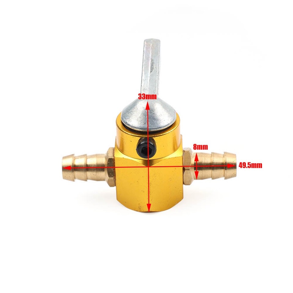Motorcycle Inline Petrol On-Off Fuel Tap Gas Petrol Valve Petcock 8mm ...