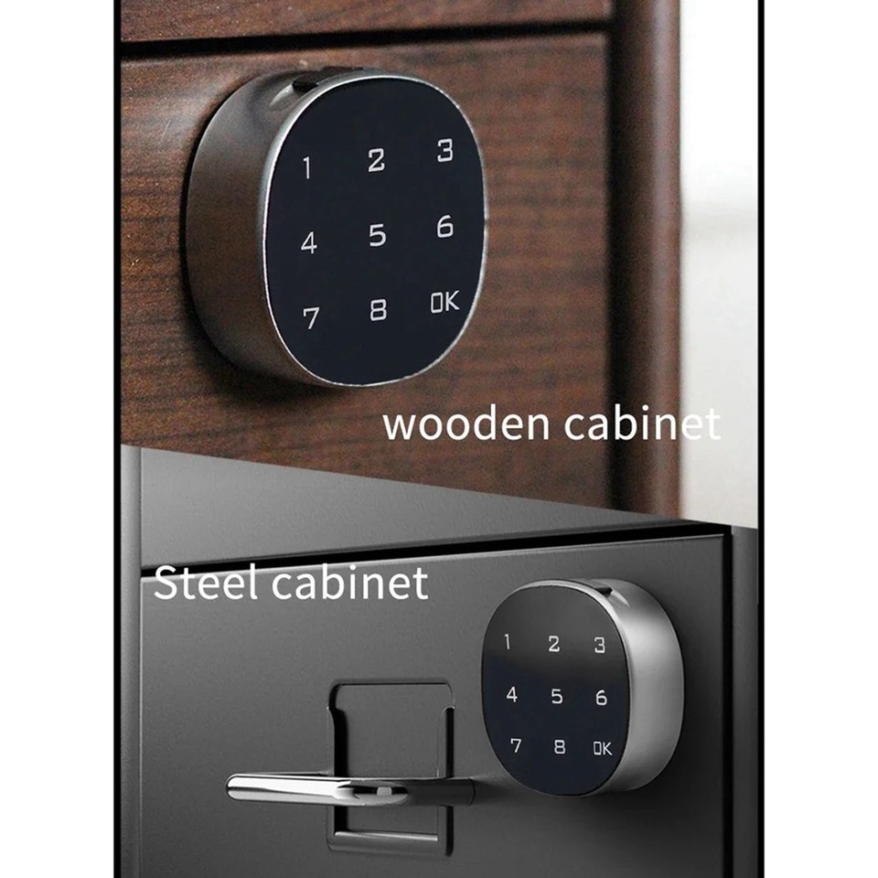 2X(Digital Electronic Mailbox Lock Screen Lock File Iron Steel Desk6762 ...