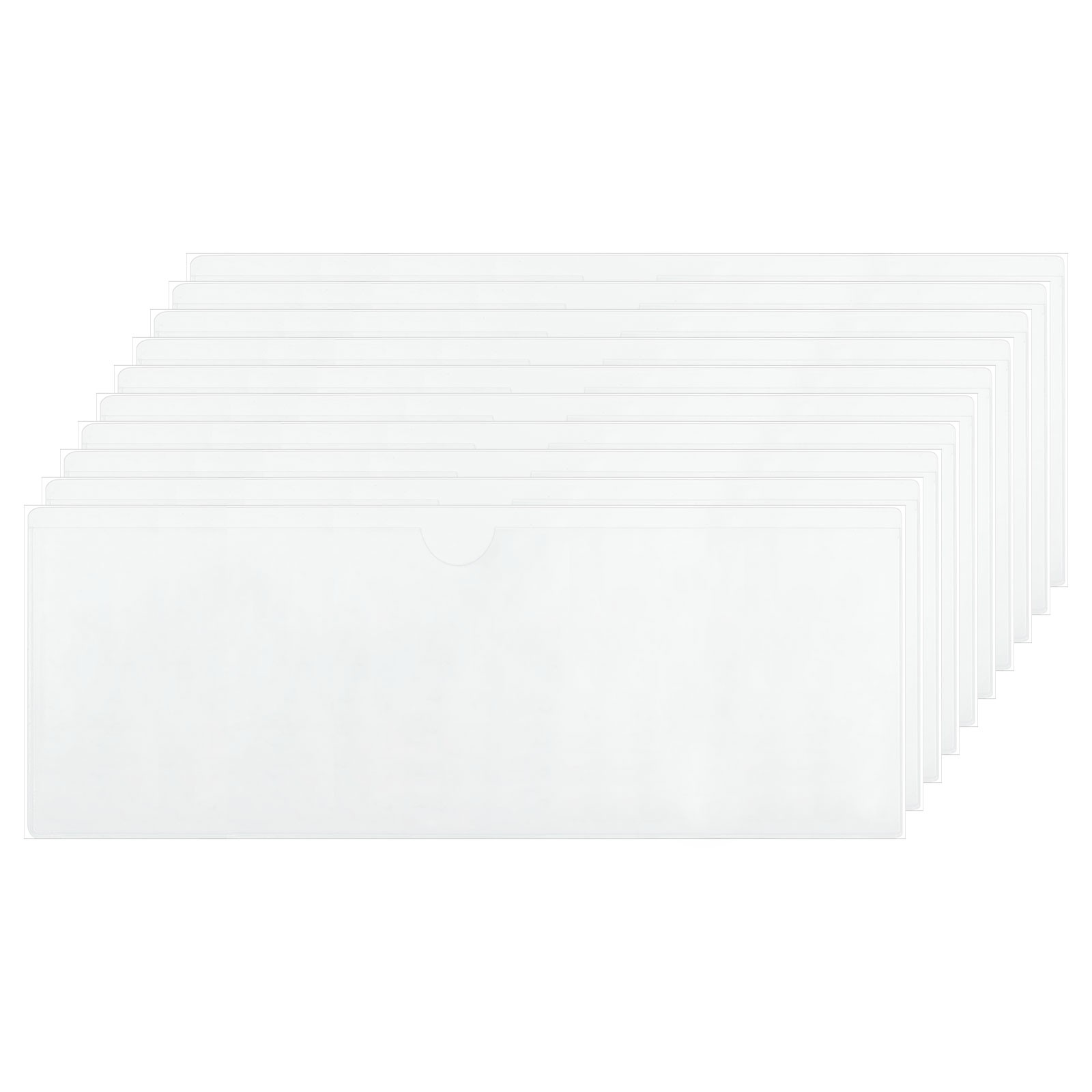 35 Pcs Self Adhesive Index Card Pockets with Top Open, 9.1" x 4.2 ...