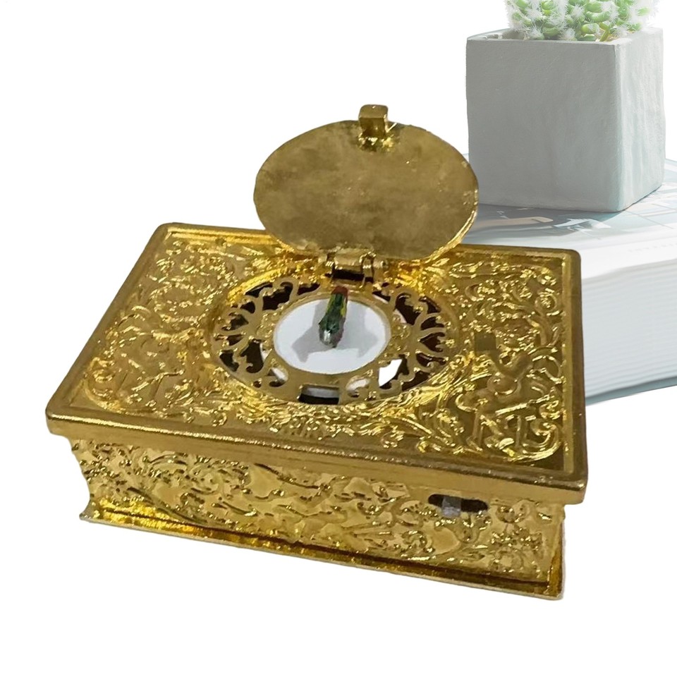 European Style 3D Relief Bird Music Box Singing Bird Vintage Desktop ...