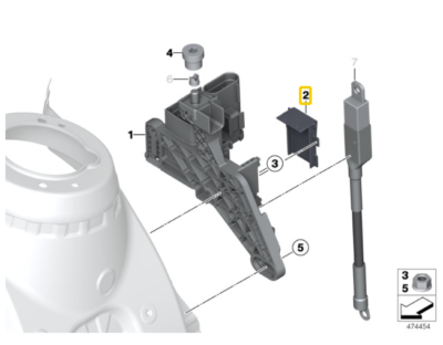 Genuine BMW 1 2 3 4 Series B+ Terminal Cover Base 61149316645 Battery ...