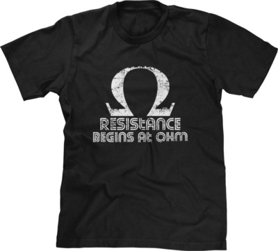 Resistance Begins At Ohm Pun Electrical Resistance Funny Joke Meme Mens ...