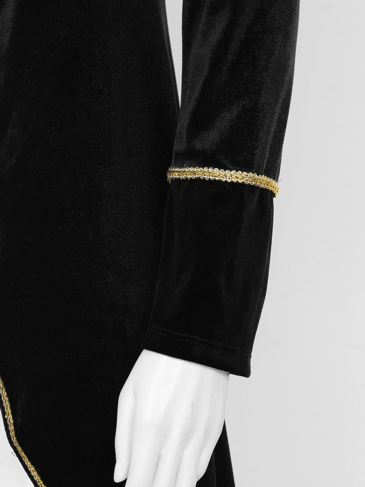 Women Shaggy Long Jacket Coat Velvet Overcoat Swallow-Tailed Party ...