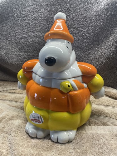 Peanuts Snoopy Candy corn Cookie Jar Zrike Brands 10.5” NEW Hand ...