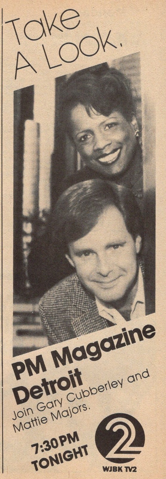 1982 WJBK DETROIT TV AD ~ GARY CUBBERLEY & MATTIE MAJORS host PM ...