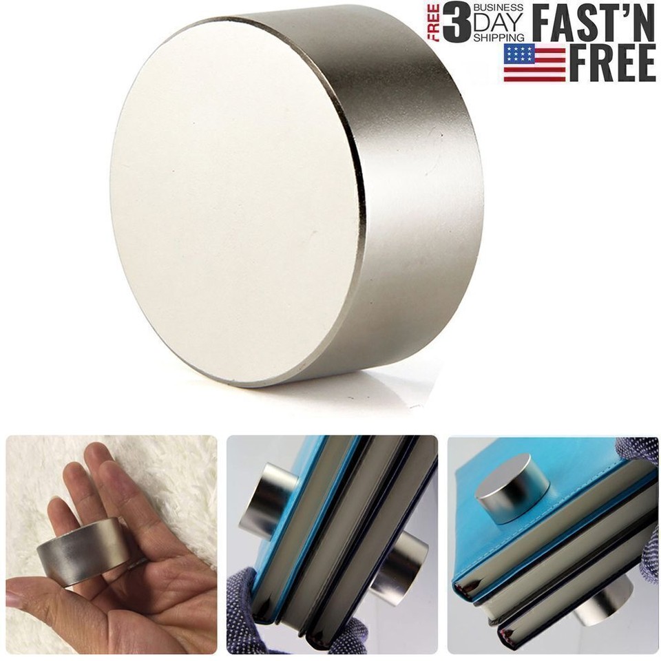 N52 Large Disc Round Neodymium Rare Earth Magnet Big Super Strong Huge ...