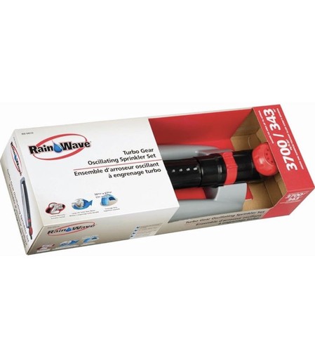 RAINWAVE Turbo Gear Oscillating Sprinkler Set with Timer Up to 3700 Sq ...