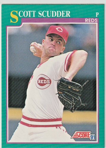 Scott Scudder Cincinnati Reds Pitcher 1991 Score Card # 642 Near Mint ...