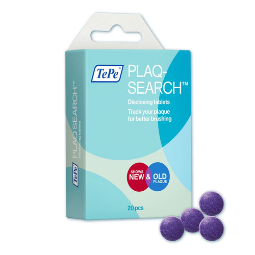 TePe Plaqsearch Advanced Disclosing Chew Tablets (Pack of 20 ...