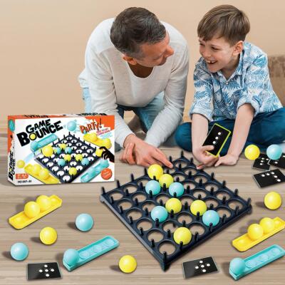Jumping Bounce Ball Board Game Set Family Game Balls Cards Game Fun ...