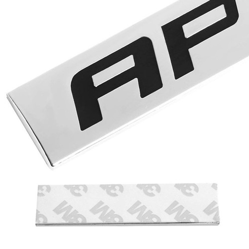 Black/Chrome AP1 Letter Sign Rear Trunk Polished Logo Badge Decal Plate ...