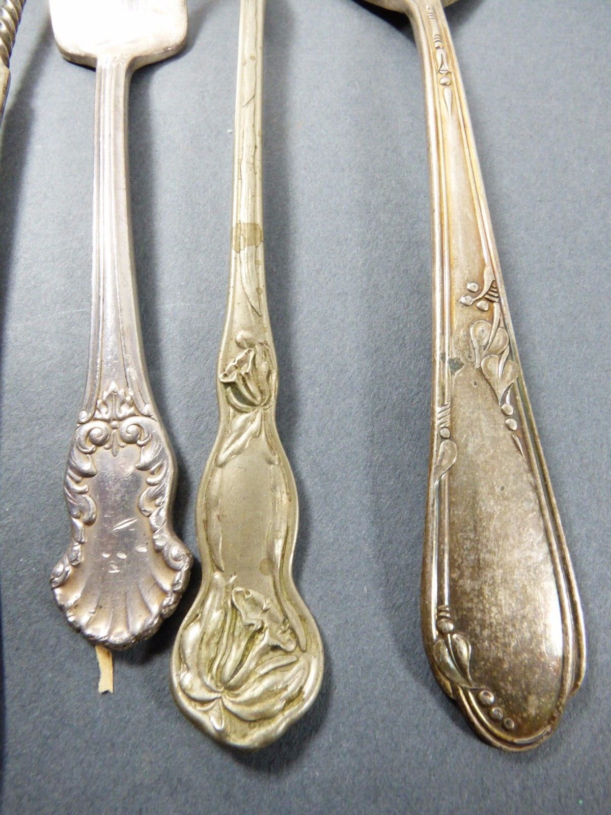 VTG Antique Mixed pattern Lot 7 Silver plate Dinner Forks Party Wedding ...