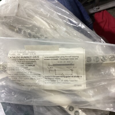 Siemens ECGB20 Ground Bar Kit, 10 -Terminal, 14 to 4 AWG Wire, Aluminum ...