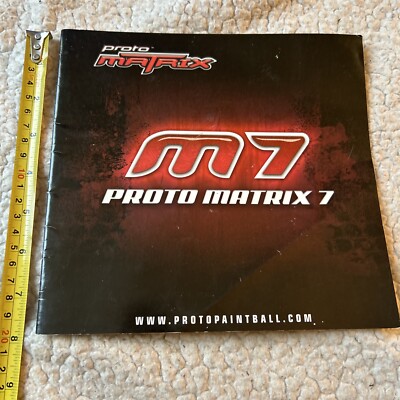 Proto Matrix 7 Paintball Manual | eBay