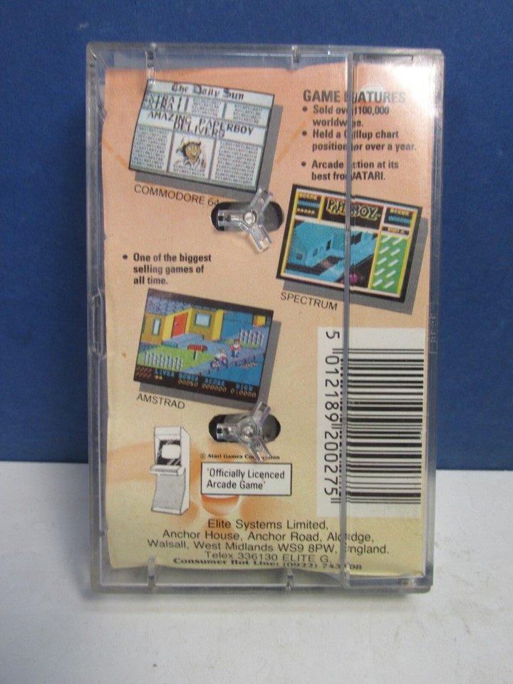 vintage ZX SPECTRUM 48 128K +2 PAPERBOY TAPE CASSETTE VIDEO GAME | eBay UK