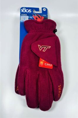 Virginia Tech Hokies Work Style Gloves NFL Adult Warm Cotton Grip S/M ...