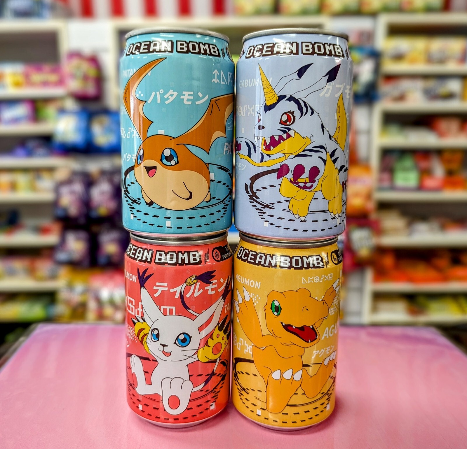 Digimon Adventure Ocean Bomb Sparkling Drink 330ml, Agumon, Tailmon ...