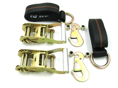 6pc Combo Lasso Strap 2" Ratchet Snap Hook Wheel Lift Tow Truck Tie ...
