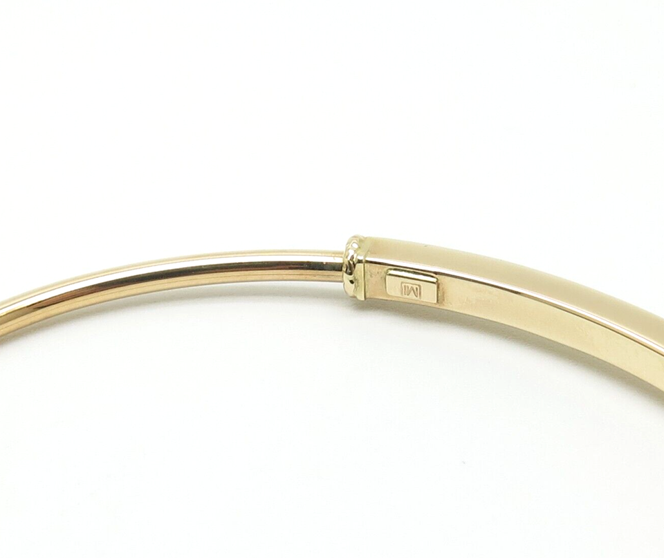 10K Yellow Gold Dominican Flag Colors Enamel Hinged Cuff Bracelet 7” | eBay