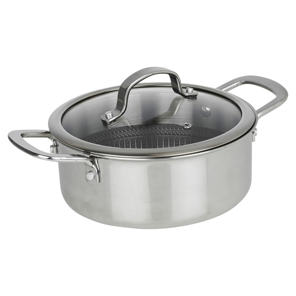Hextec Non Stick Stainless Steel Aluminium Induction Cookware Tempered ...