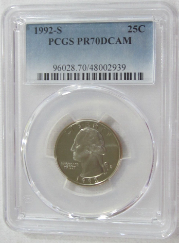 1992 S Clad Proof Washington Quarter - PCGS PR 70 DCAM (2939) Guide $35 ...