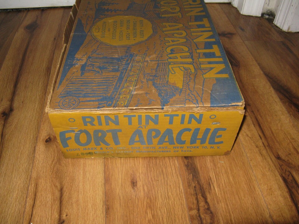 VTG Rin Tin Tin Fort Apache Louis Marx Playset #3627 1956 Western Rare ...