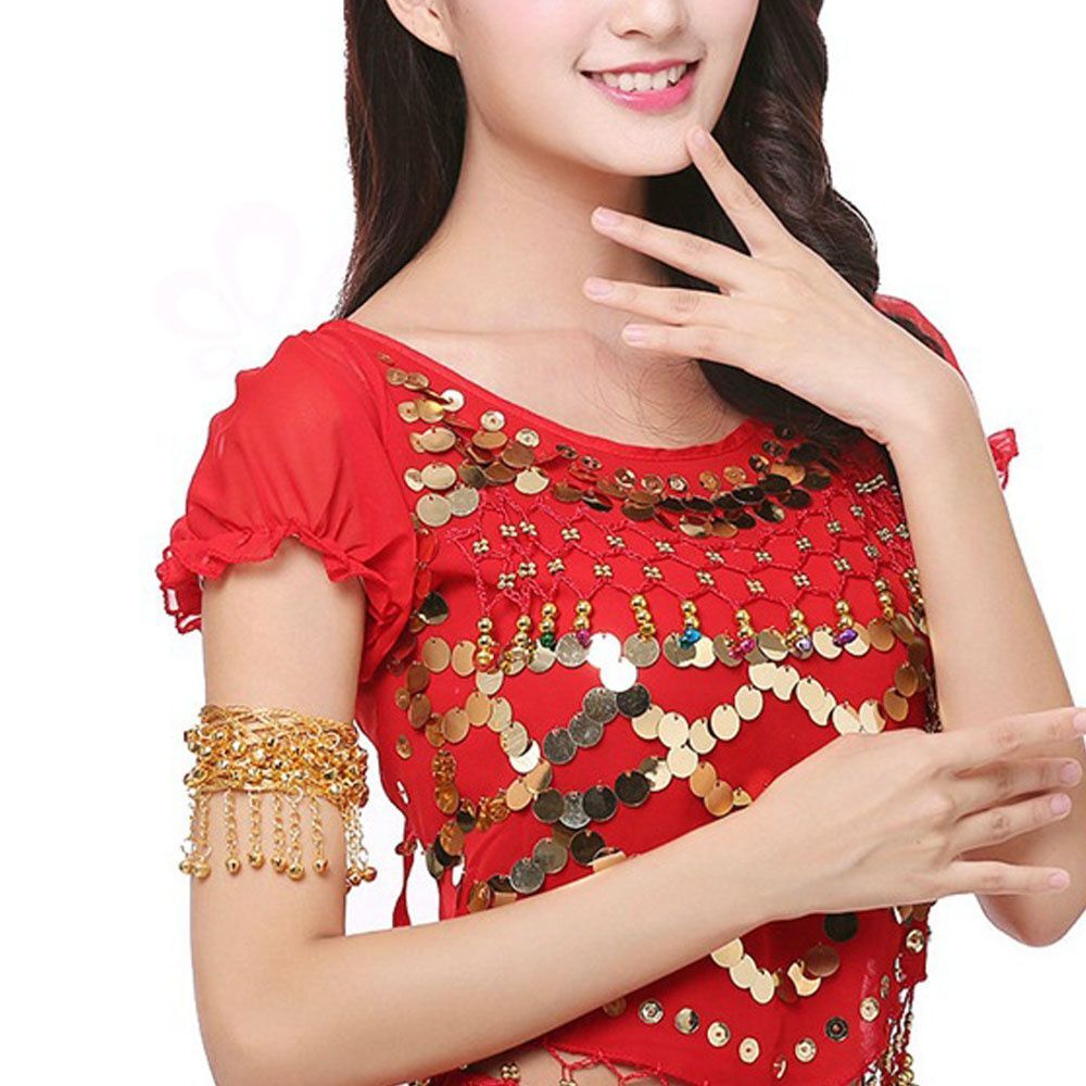 Arm Chain Upper Arm Bracelet Bells Tassel Pendants Geometric Pattern ...