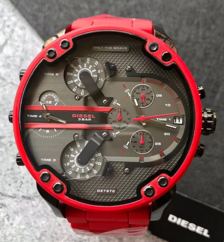 Diesel DZ7370 Mr. Daddy 2.0 Silicone Men's Watch - Red/Gray for sale ...