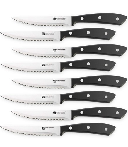 Premium 8-Piece German High Carbon Stainless Steel Steak Knife Set ...