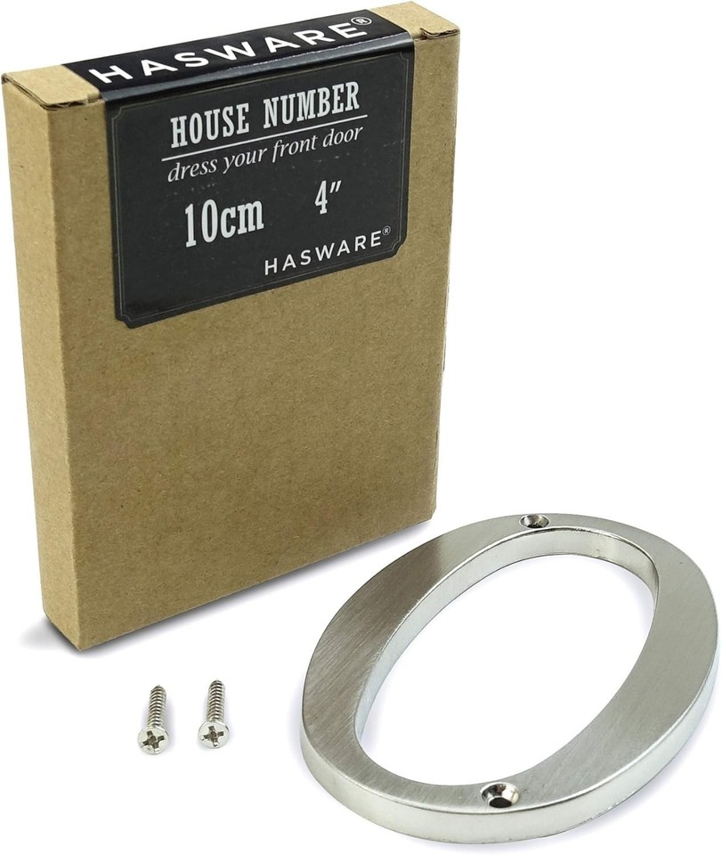 4 Inch Modern House Number Signage in Silver - Perfect for Any Entrance ...
