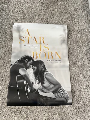 A STAR IS BORN Movie Poster 40 x 27 Lady Gaga Bradley Cooper | eBay