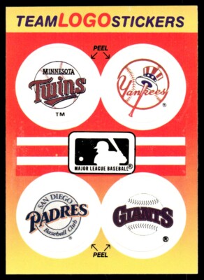 1991 Fleer Team Logo Stickers #NNO Twins / Yankees / Padres / Giants | eBay