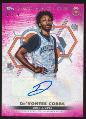 De'VONTES COBBS 2022-23 Topps Inception OTE MAGENTA AUTO RC 66/99 COLD ...