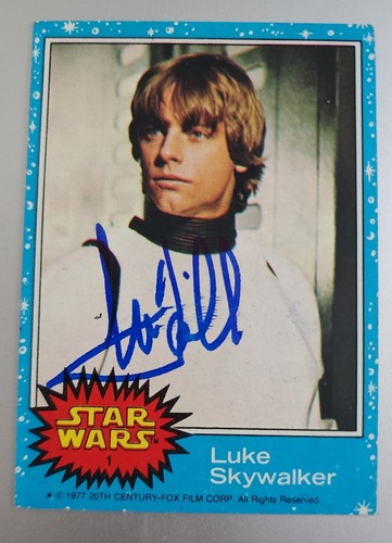 Mark Hamill 1977 Topps Star Wars #1 Luke Skywalker Signed Auto Nice ...