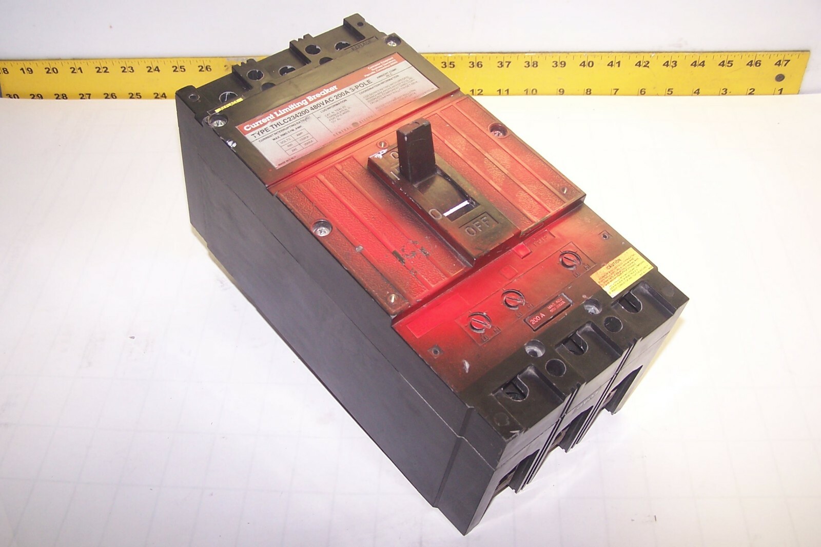 GE 200 AMP CIRCUIT BREAKER 480 VAC 3 POLE W/ 200A TRIP THLC234200 | eBay