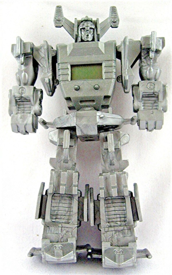 Old Gray Transformer Space Fighter Robot Clock Orig Box Old Unused ...