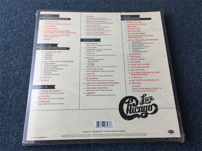 Chicago – Live VI Decades Live (This Is What We Do) EU 4CD+DVD Box Set ...