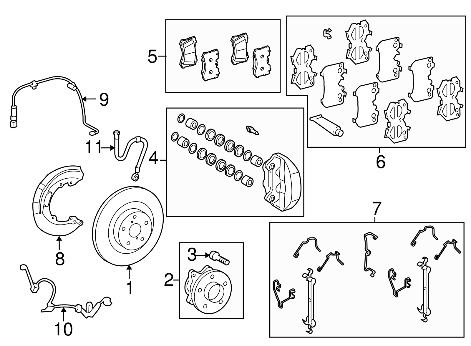 Genuine Lexus LS460 LS600h Front Wheel Hub Bearing 43550-50043 Right ...