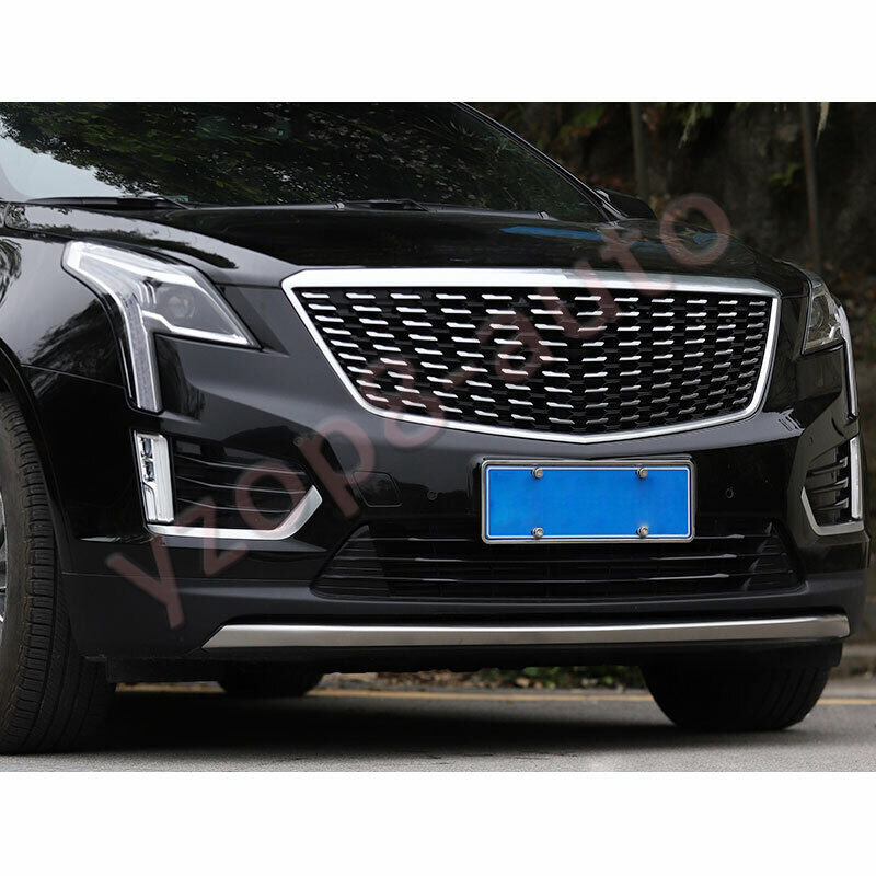 For 2020 Cadillac XT5 Silver Steel Car Front Rear Bumper Diffuser ...