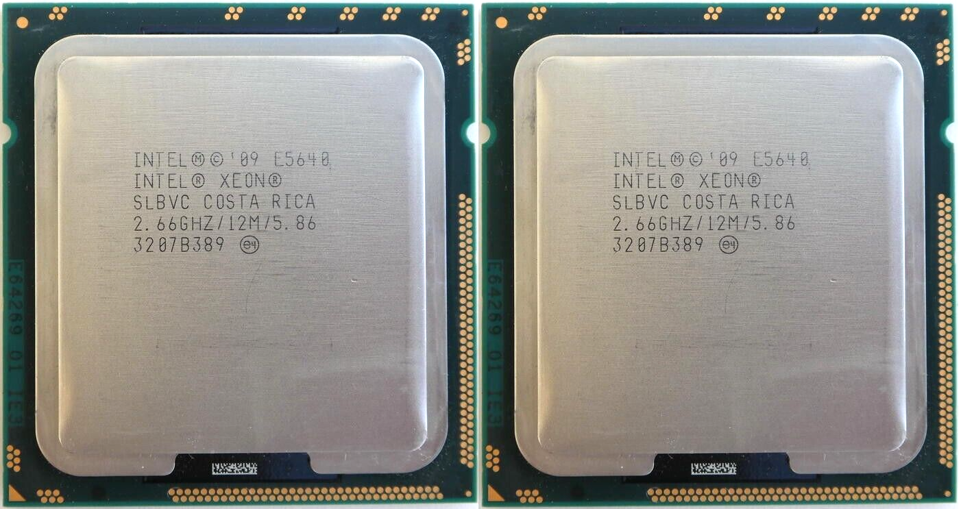 AU Intel Xeon 2x Quad Core 2.66Ghz/12M/5.86 E5640 Processor CPU SLBVC ...
