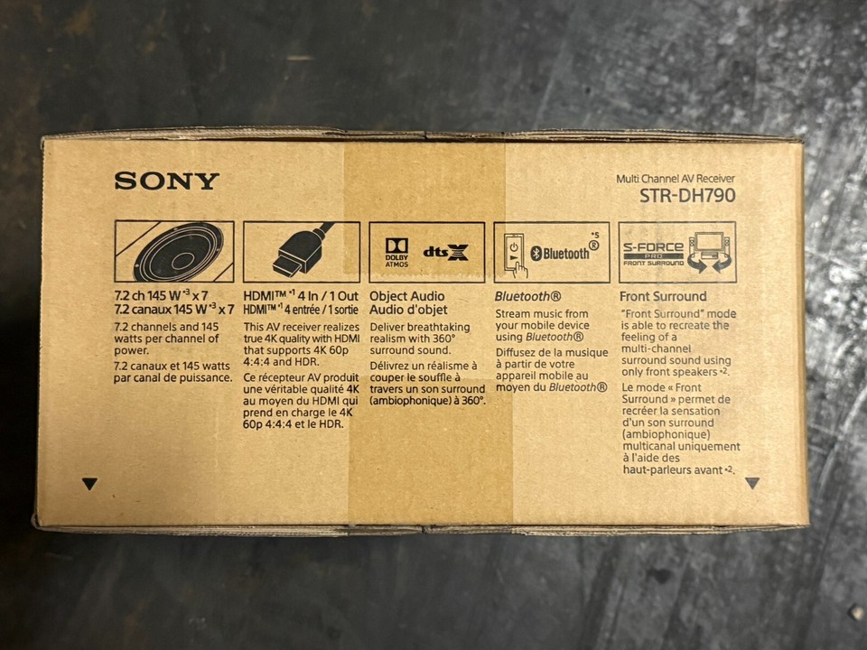 NEW Sony STR-DH790 7.2-Channel 7.2CH 4K A/V Home Theater Receiver w ...