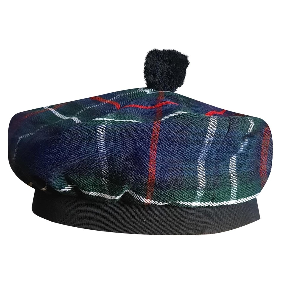 Men's & Women’s Scottish Tam O Shanter Hat Bonnet Traditional Tammy Cap ...