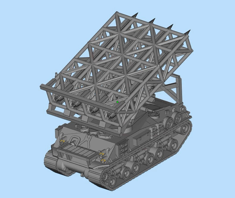3D Printed 1/72/87/144 Israeli MAR-290 Episkopi Rocket Launcher Model ...