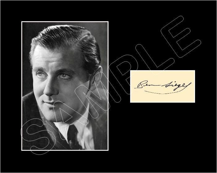 Bugsy Siegel 8X10 Matted Display - Gangster Mobster Jewish Mob New York ...