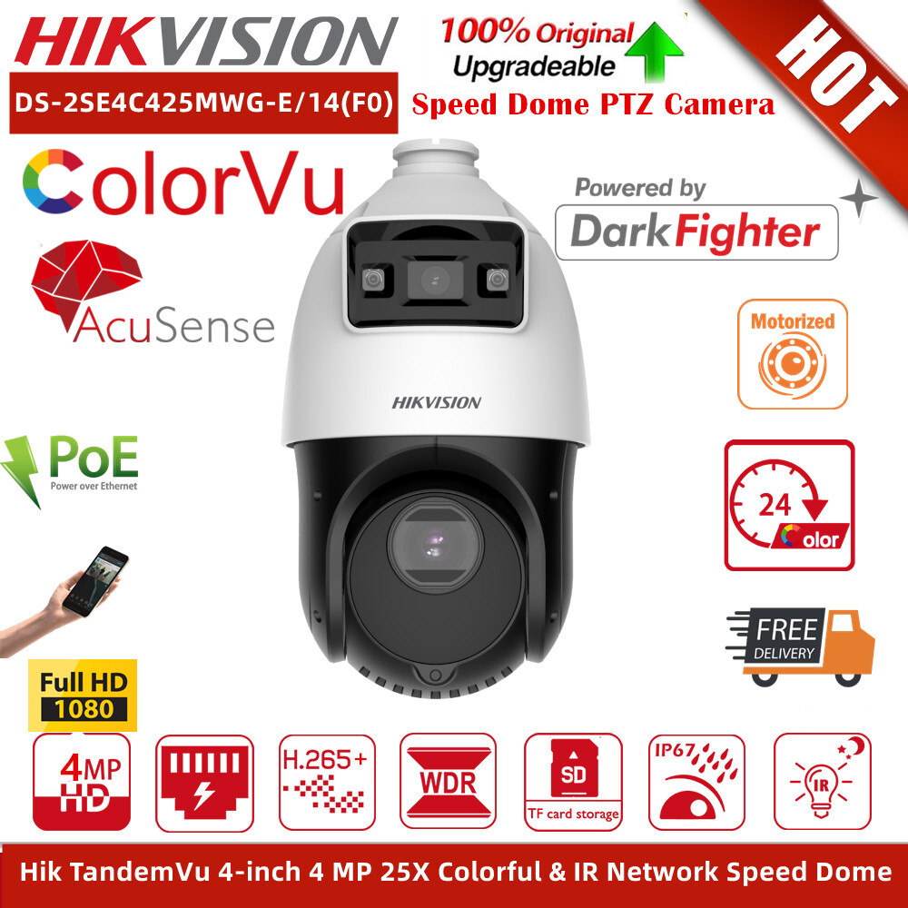 AU Hikvision TandemVu 4MP PTZ 25X Camera DS-2SE4C425MWG-E/14 Auto ...