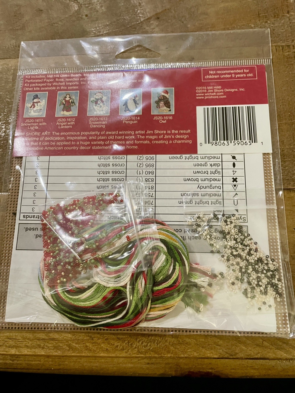 Angel with Cardinal Cross Stitch Kit Mill Hill 2016 Jim Shore JS201615 ...