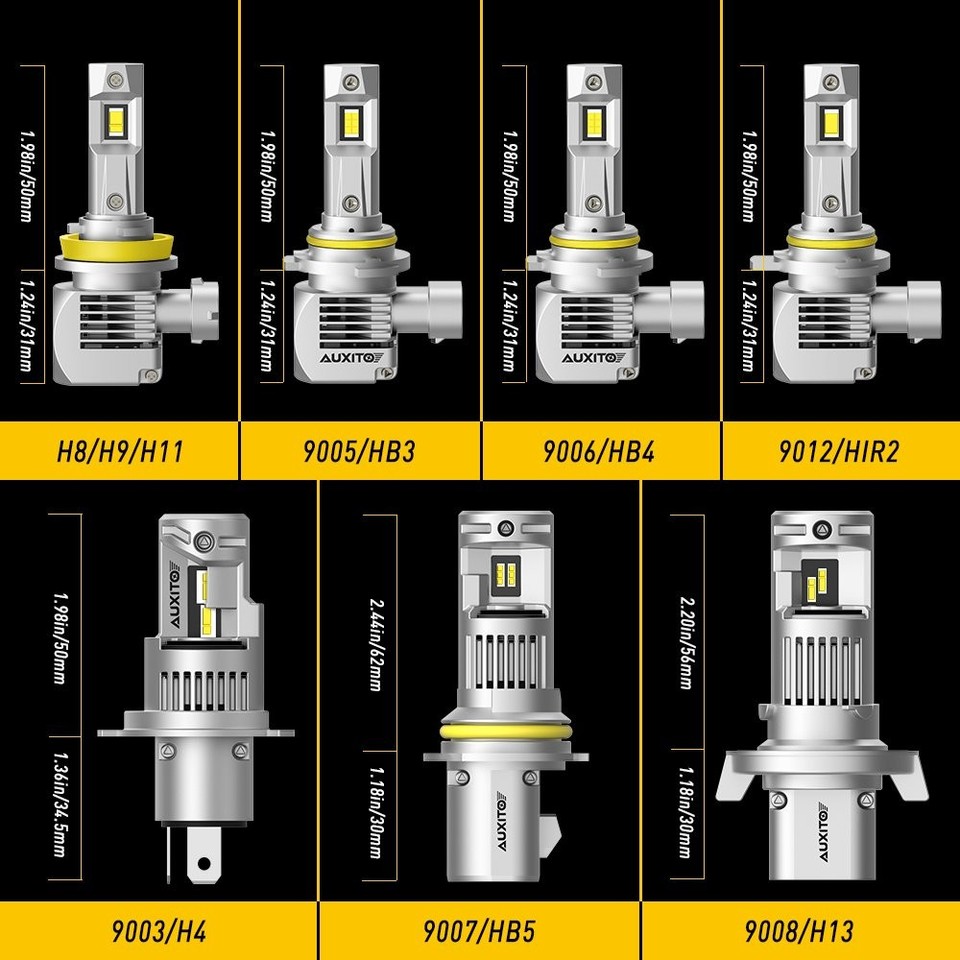 AUXITO 9007 LED Headlight Bulbs Conversion High Kit Low Beam 20000LM ...