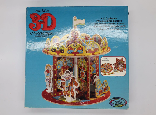 3D Carousel Jigsaw Puzzle by Ceaco Vintage 1995 | eBay