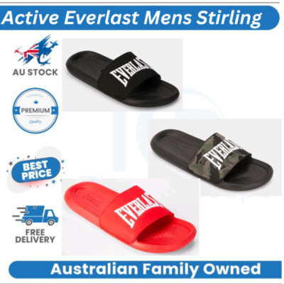Active Everlast Mens Stirling Slides Men’s Shoes Open Toe Shoes Mens ...