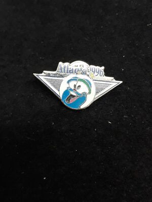 PIN ATLANTA 1996 OLYMPIC GAMES MASCOT IZZY LOGO BADGE | eBay